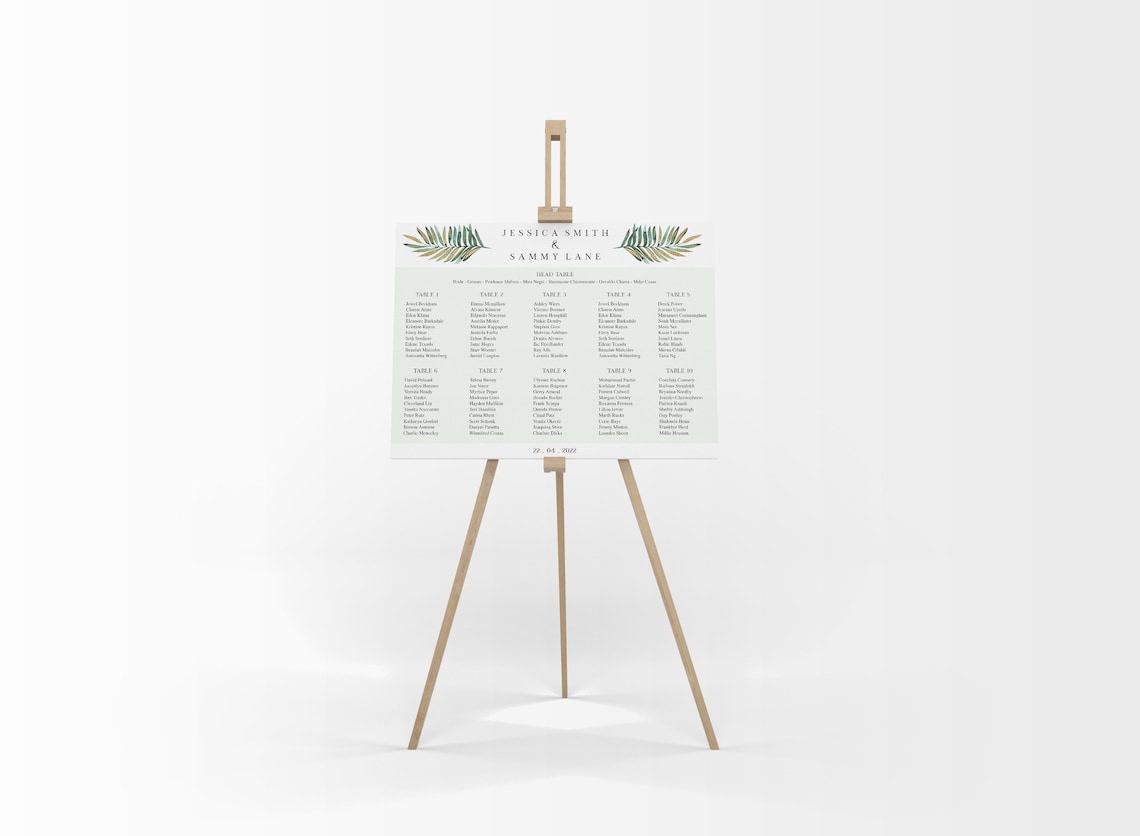 A1 A2 Wedding Seating Chart Wedding Seating Plan - Etsy UK
