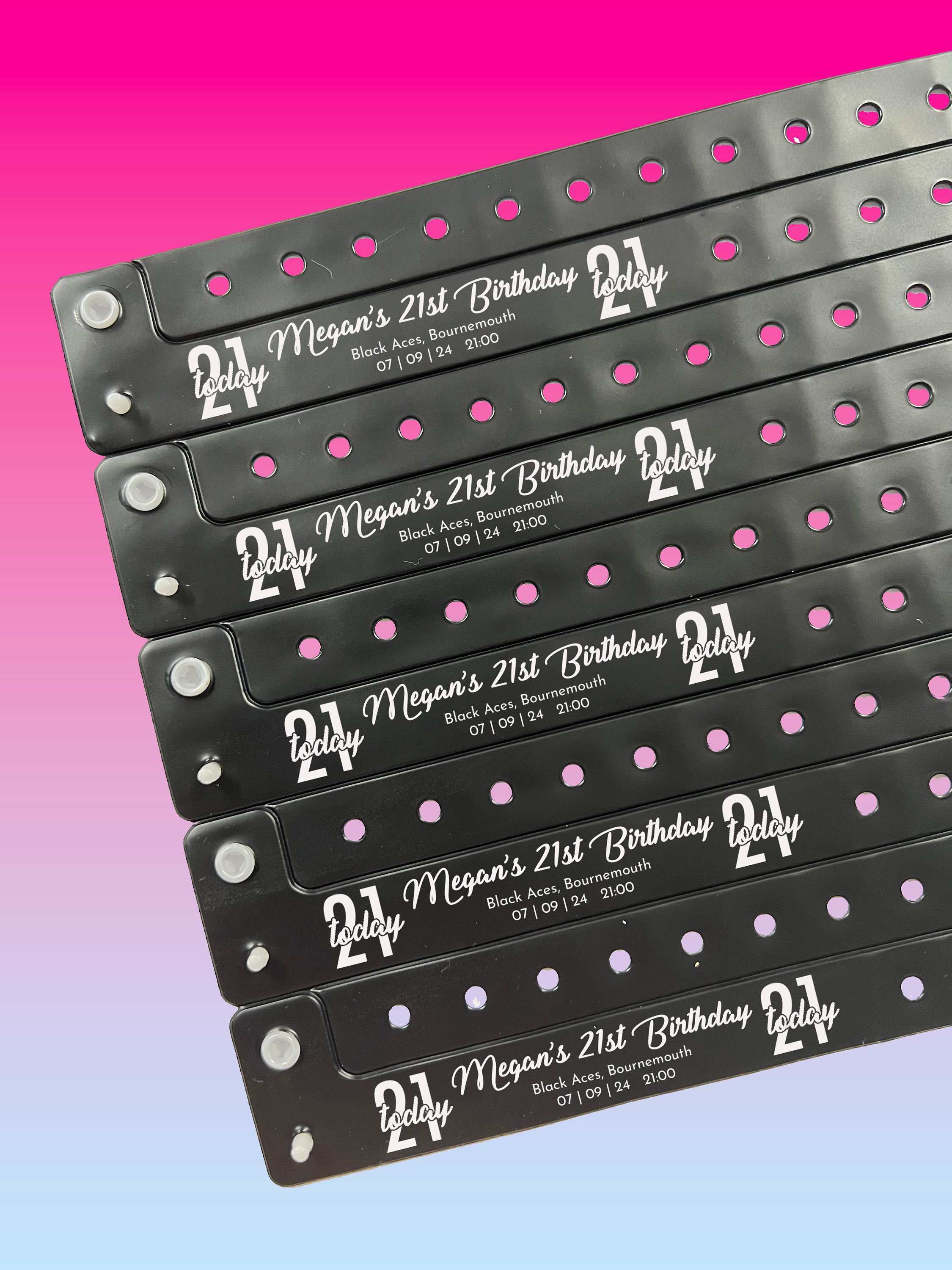 Personalised Birthday Wristbands, Hen Party, Bridesmaids, Your Age ...
