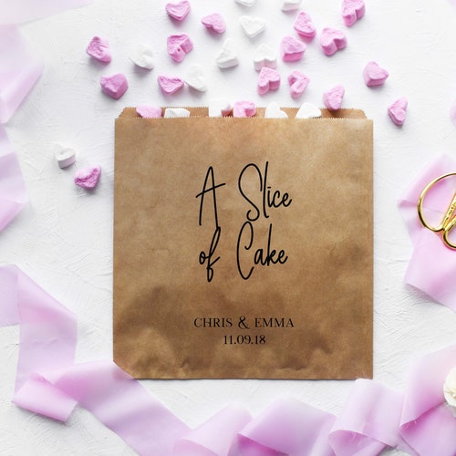 Personalised Paper Bags Cake Boxes Bags Wedding Sweet Cart - Etsy