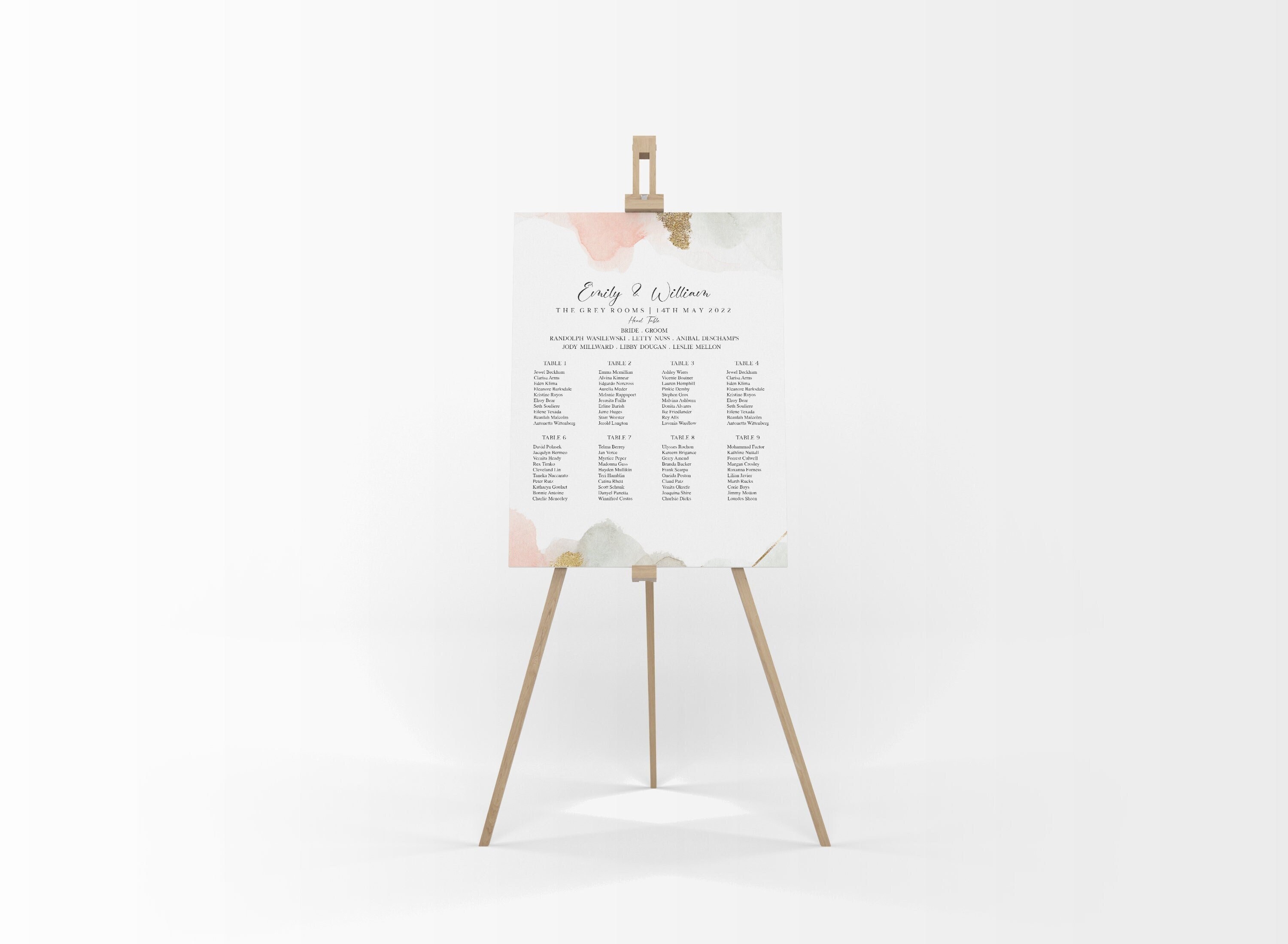 A1 A2 Wedding Seating Chart Wedding Seating Plan - Etsy UK