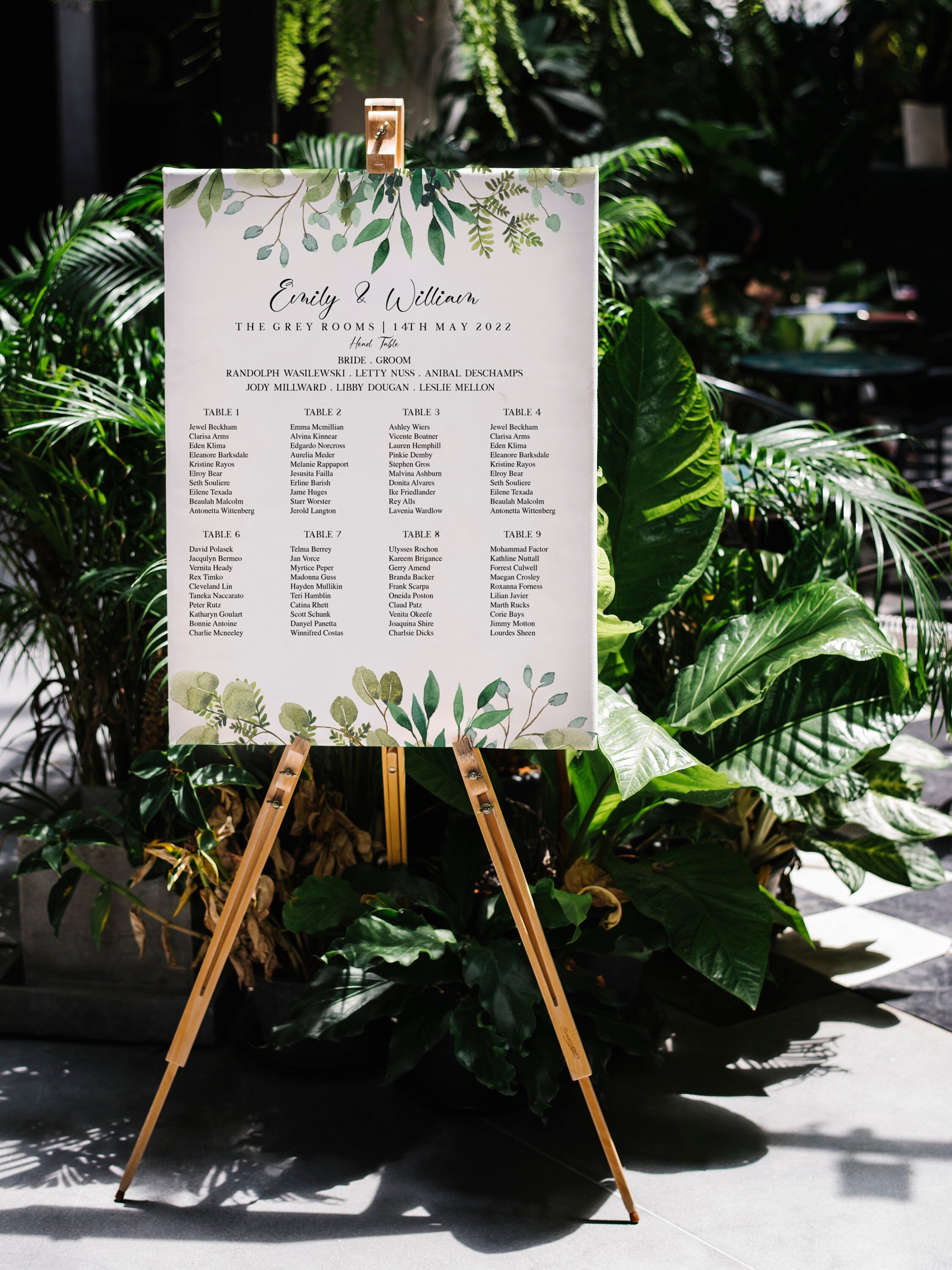A1, A2, Wedding Seating Chart, Wedding Seating Plan, Personalised ...