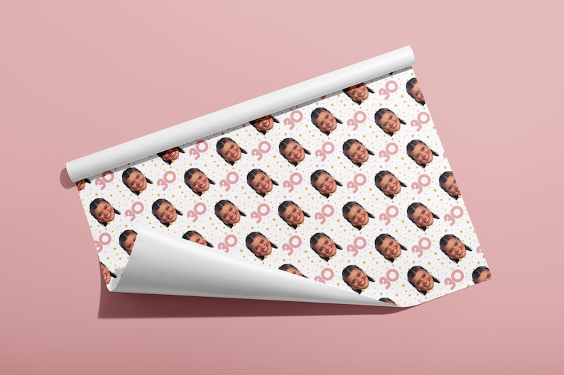 Customised Birthday Gift Wrap, Wrapping Paper, Your Photo, Your Name ...