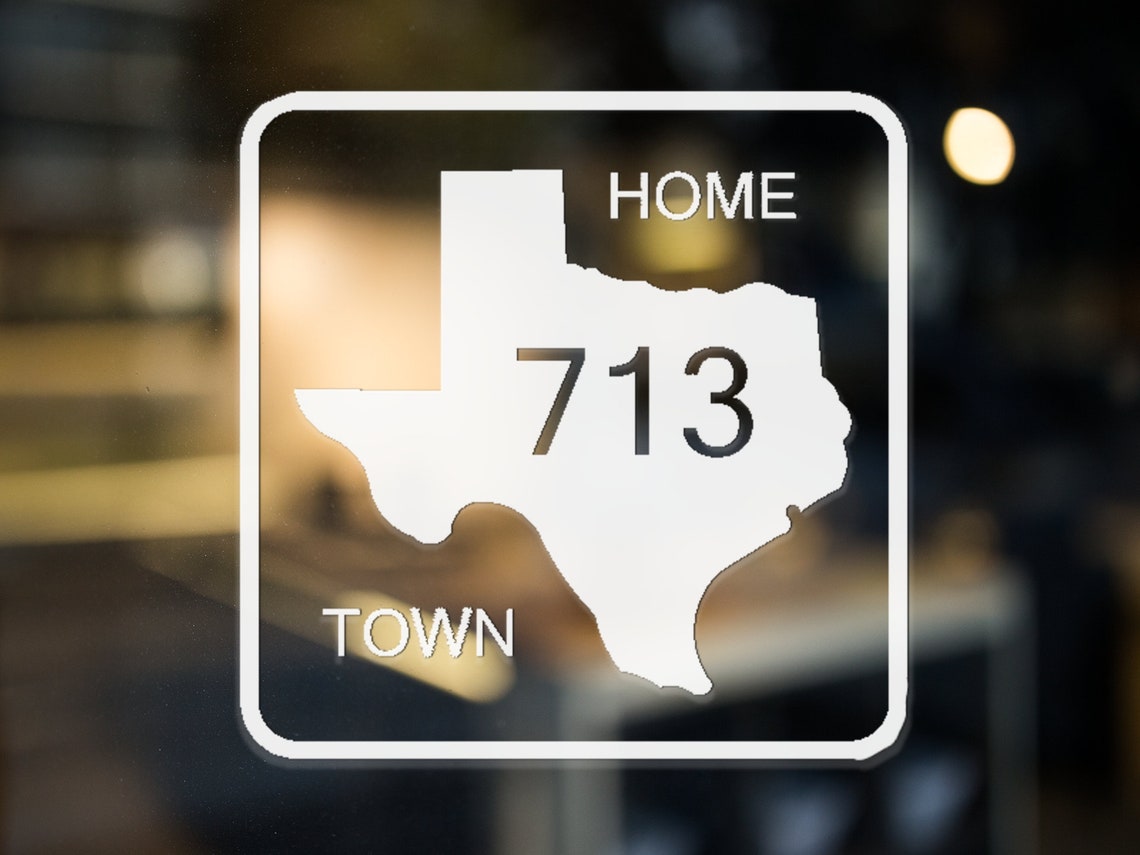 Texas H-Town 713 Car Decal Wall Decal | Etsy