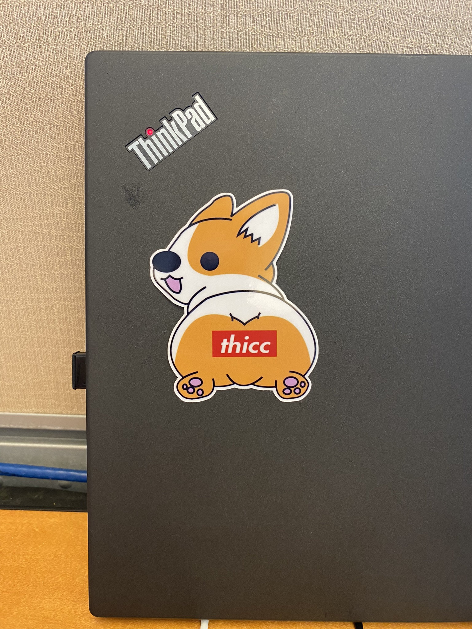 Adorable Thicc Corgi Vinyl Sticker Waterproof and Durable for Laptop ...