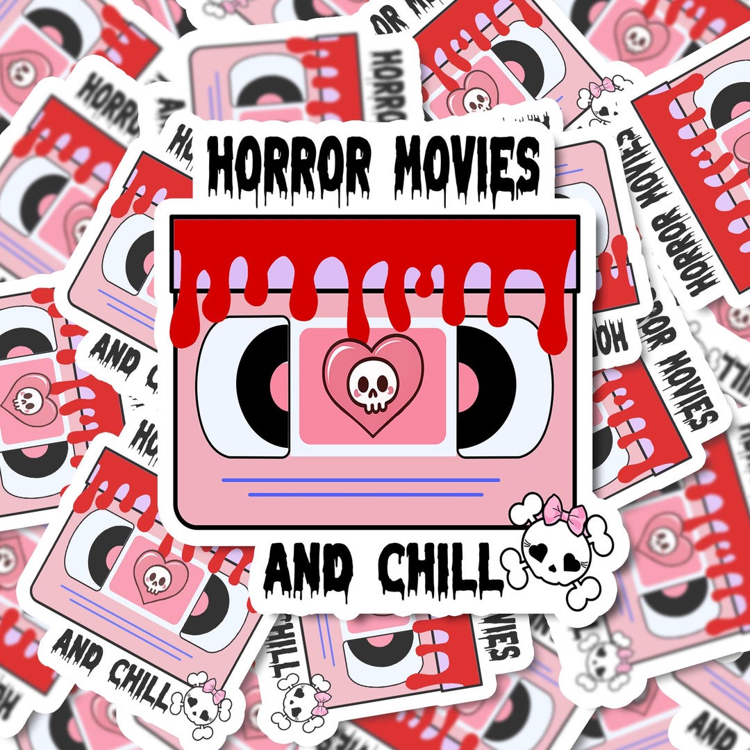 Horror Movies and Chill Sticker for Kindles | Horror Movie Stickers ...