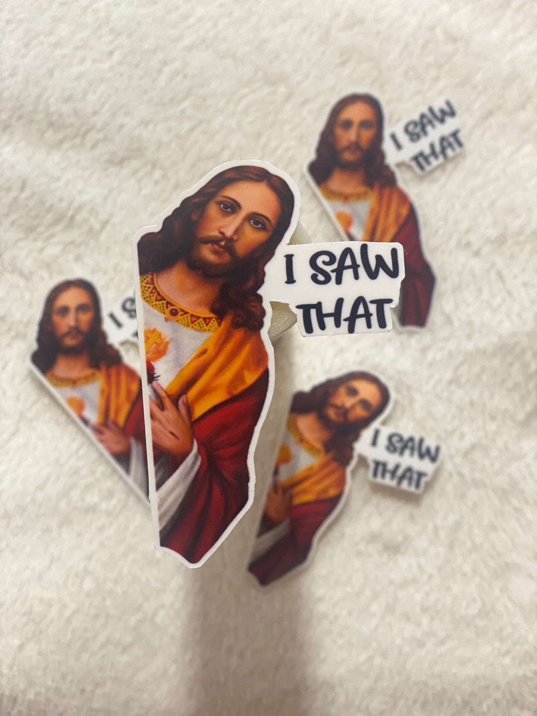 Jesus I Saw That Sticker Vinyl Sticker | Vinyl Decal Sticker for ...