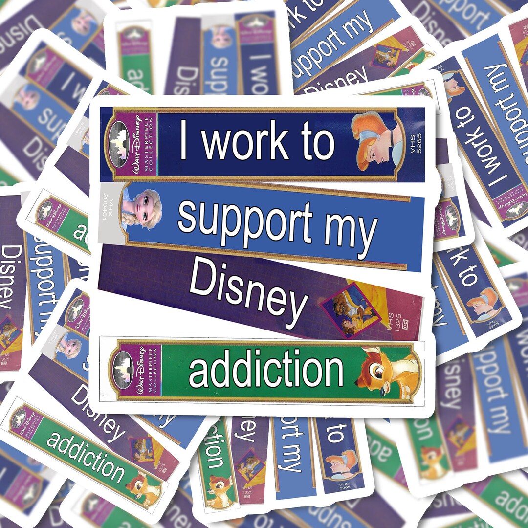 Disney Addict Disney Stickers Vinyl Sticker | Funny Stickers | Vinyl ...