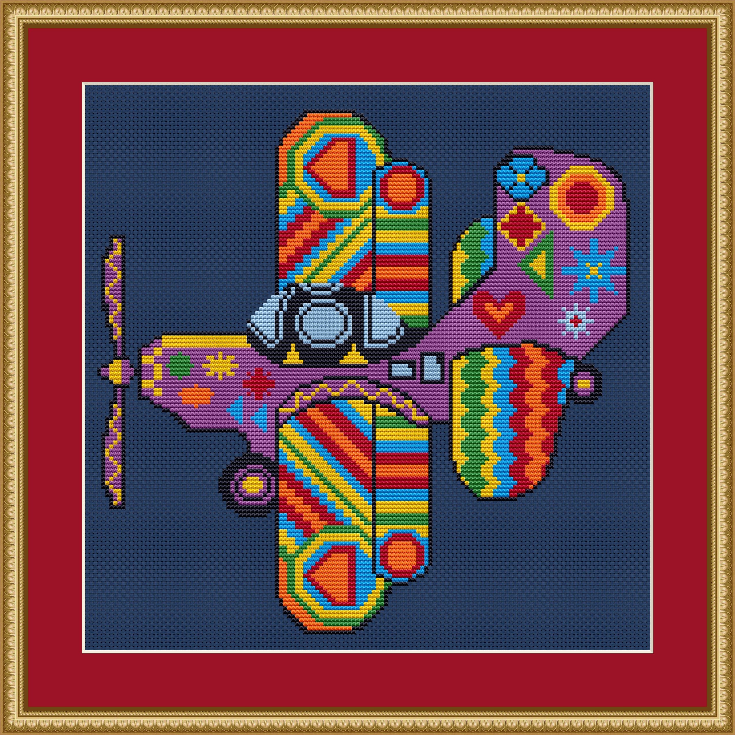 Cross Stitch Pattern Airplane PDF Instant Download. Anti-stress ...