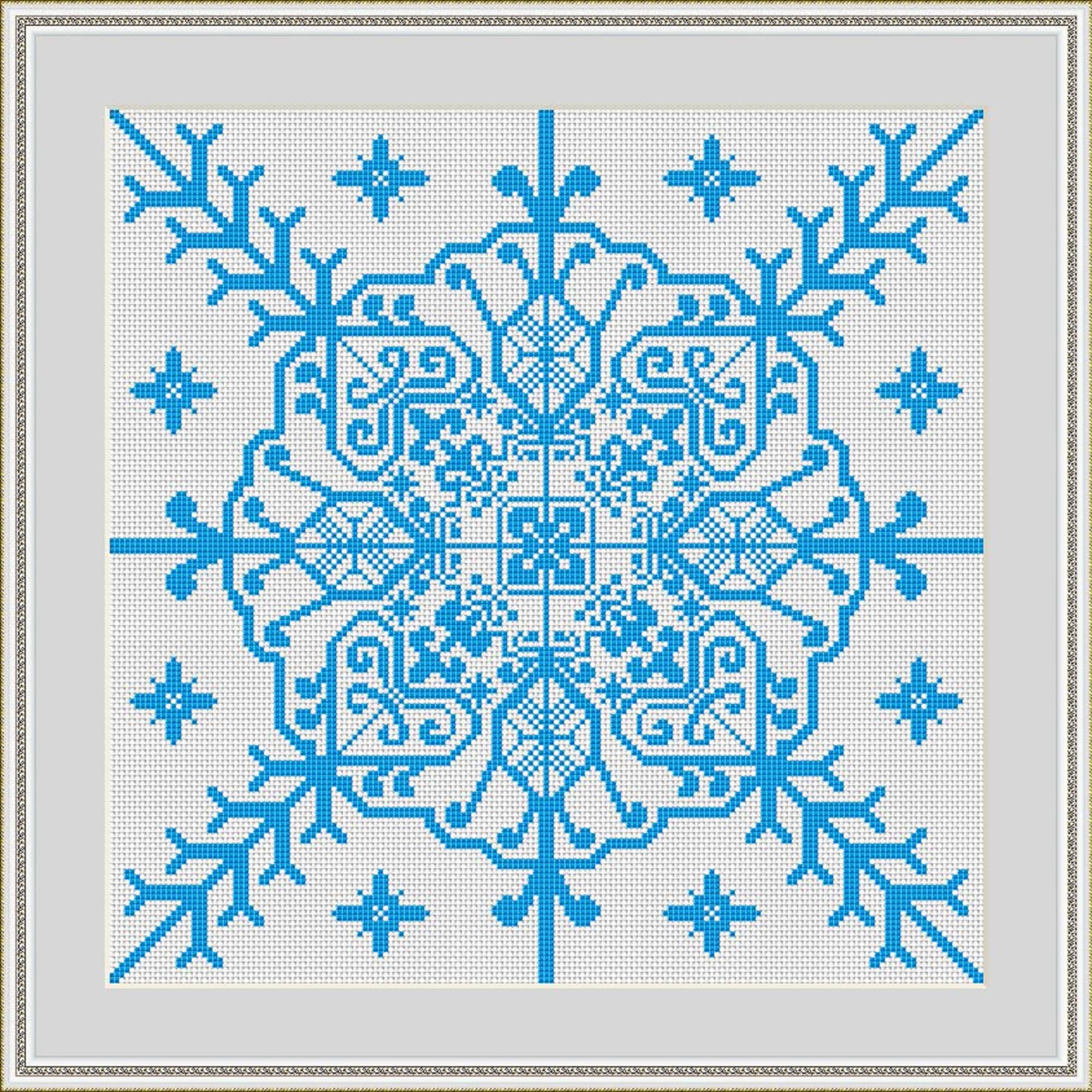 Cross Stitch Pattern Snowflake Pdf Instant Download. Simple Cross ...