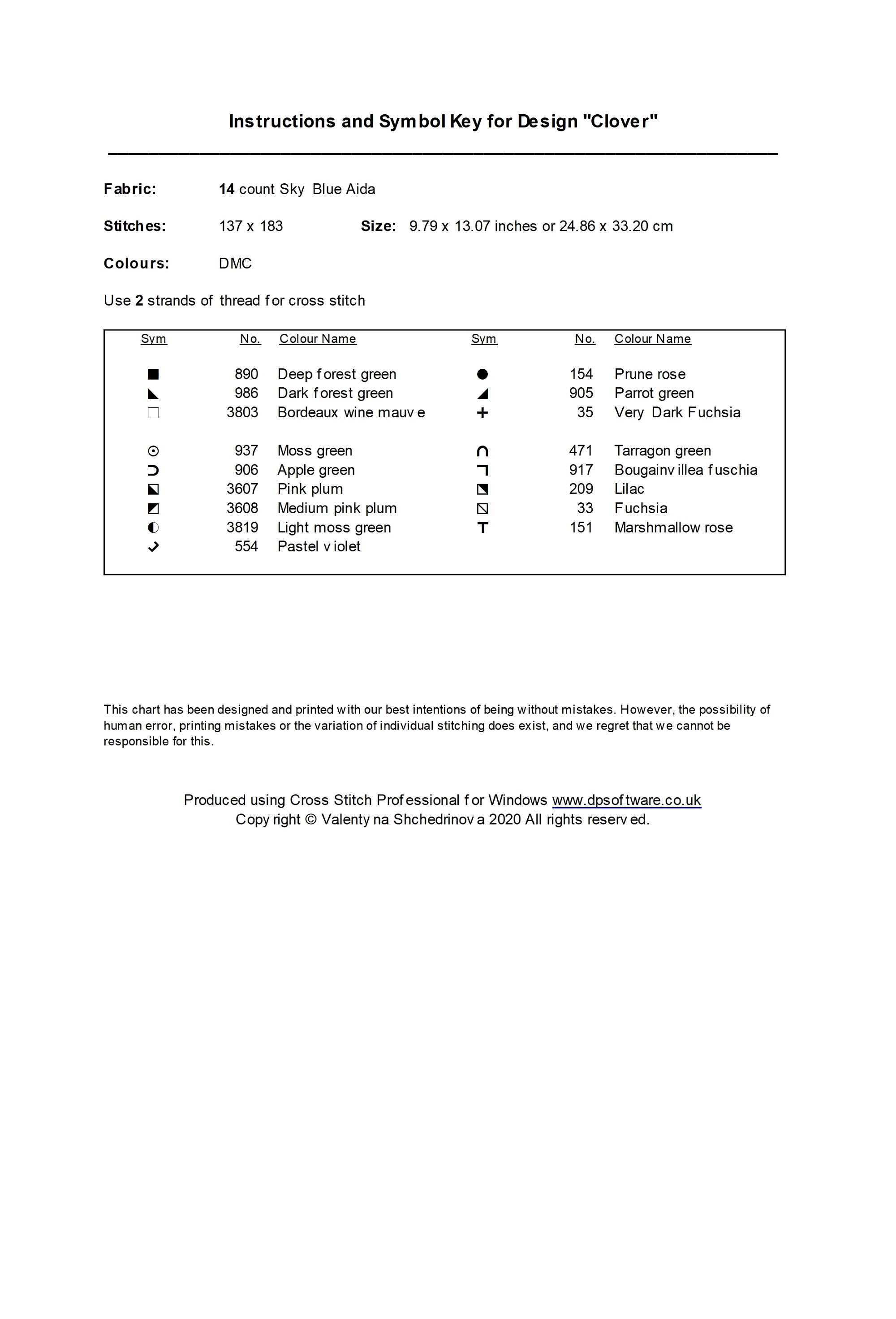 Clover Cross Stitch Pattern PDF, Instant Download. Luck Cross-stitch - Etsy