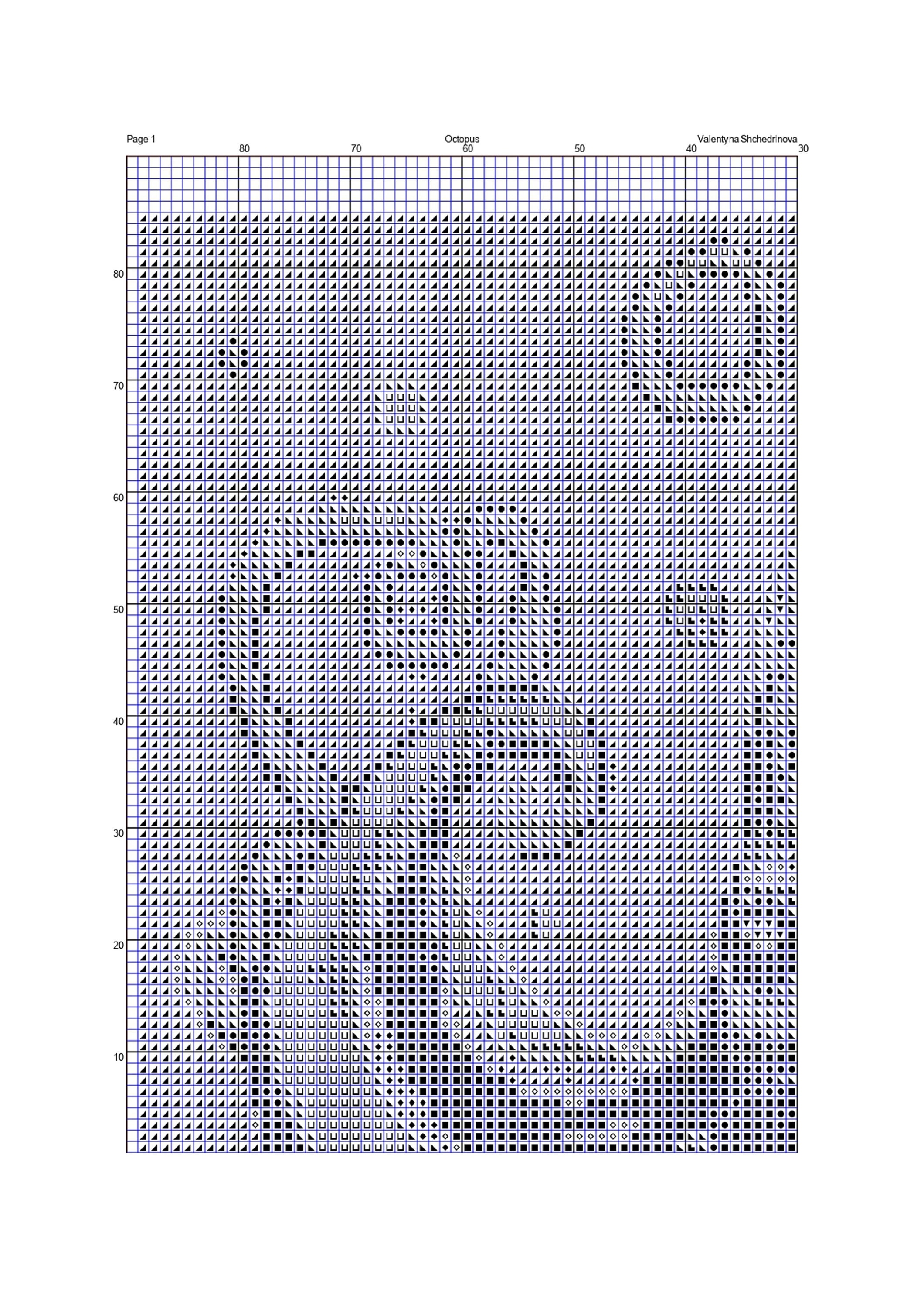 Octopus Cross Stitch Pattern: Nautical Ocean Embroidery (PDF Download ...