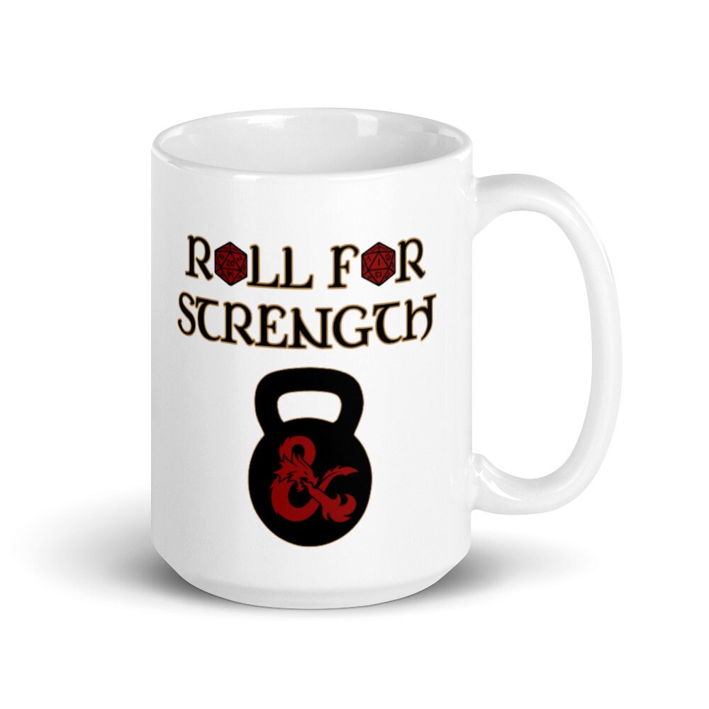 Roll for Strength Kettlebell Mug - Etsy