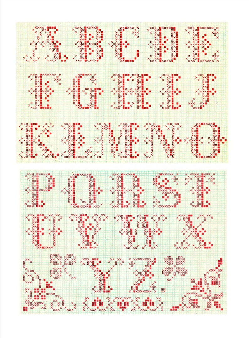 1900: Digital Antique German Alphabet Stick Templates Digital Download ...