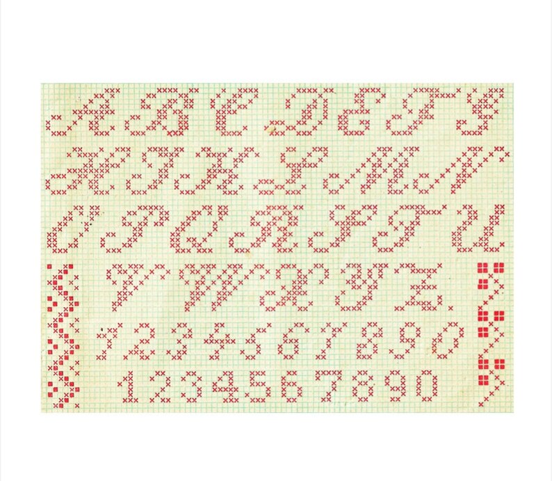 1900: Digital Antique German Alphabet Stick Templates Digital Download ...