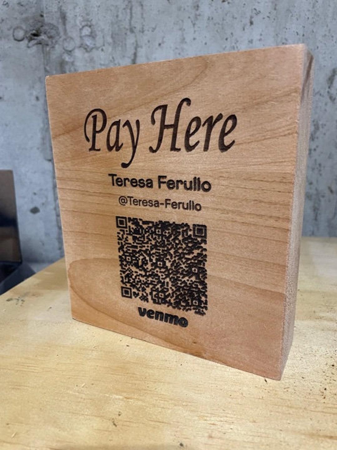 Laser Burned QR Code - Etsy
