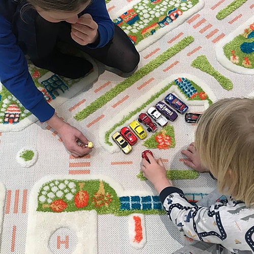 Kids Play Rug / Road Rug / Washable Activity Rug / Nursery Mat | Etsy
