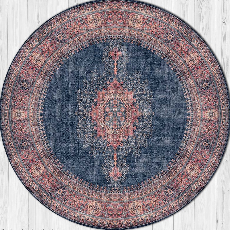 Blue Round Rug - Etsy