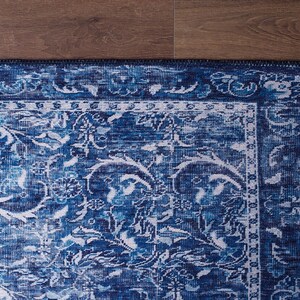 BULUD Vintage Rug Looks Dark Blue, Luxurious, Medieval Tracery, Home ...