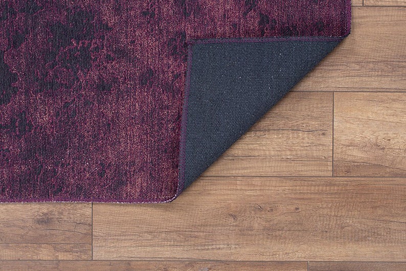 MARA Red-violet Vintage Area Rug Dark Reddish Purple - Etsy