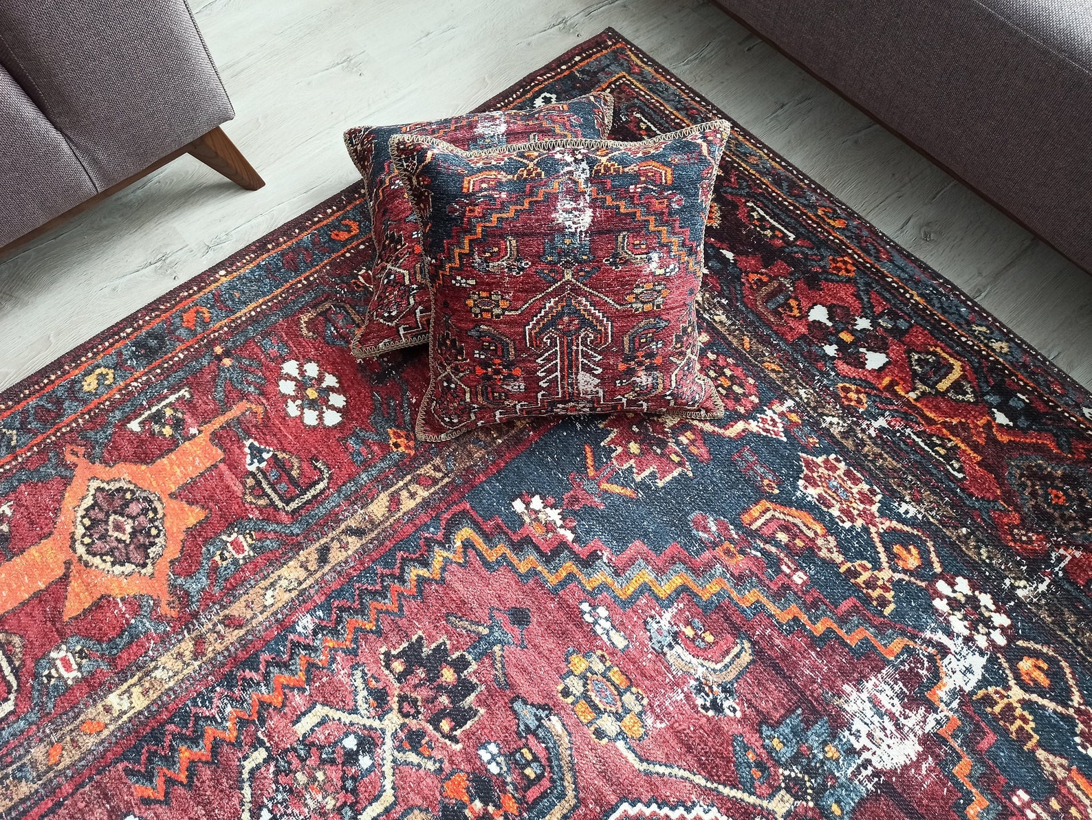 ZAHRA Antique Turkish Heriz Pattern Oriental Rug - Etsy