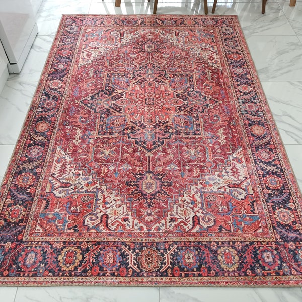 Red Persian Rug - Etsy