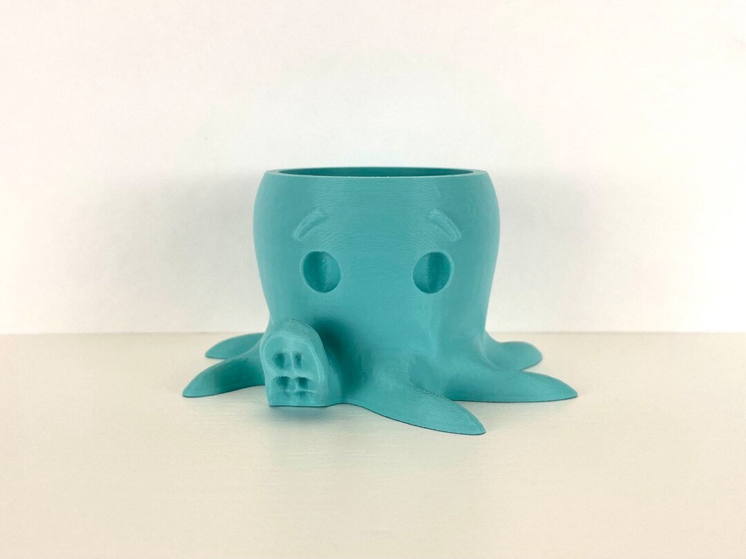 Cute Waving Octopus Planter 3D Printed Small Succulent Air - Etsy