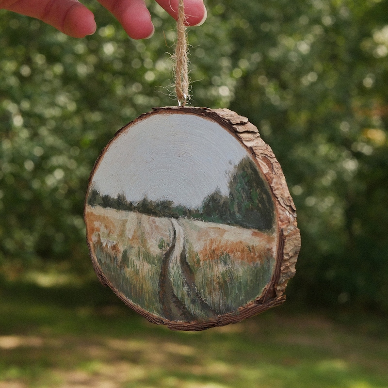 Wood Slice Painting - Etsy