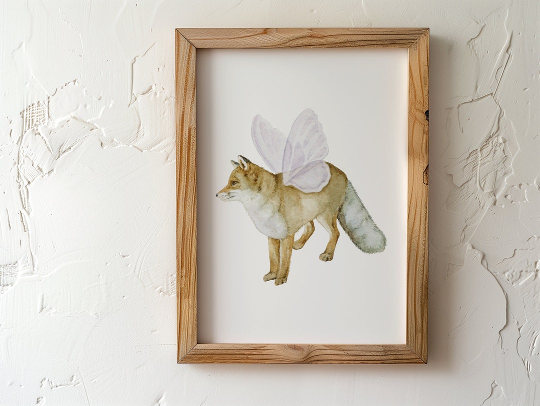 Fairy Fox Art Print, Watercolor Fox Painting, Red Fox Faerie ...