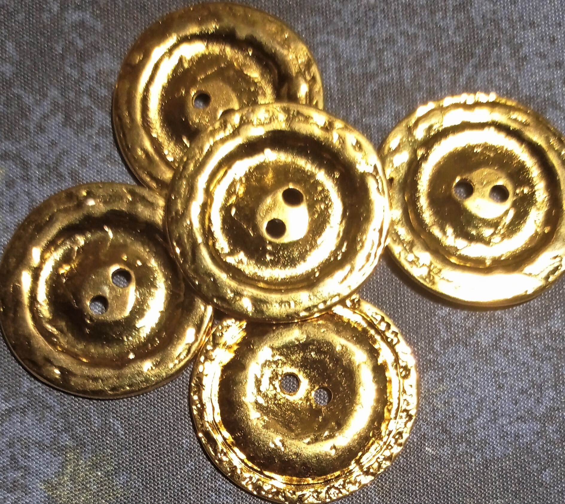 5 x botón de metal oro 30 mm botón de diseño | Etsy