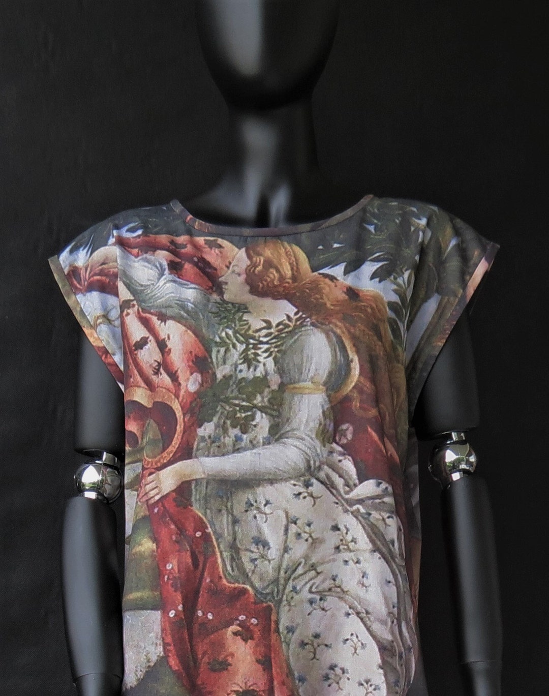 Renaissance Print T-shirt Dress. Designer Dress, Fabric Design, Unique ...