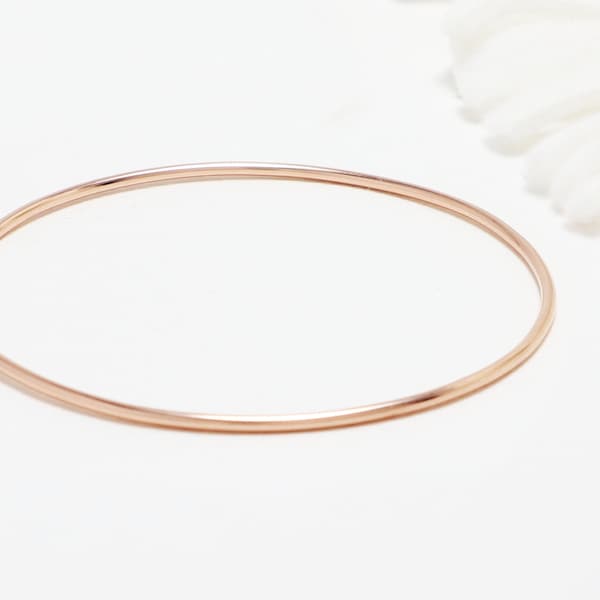 Rose Gold Bangles - Etsy