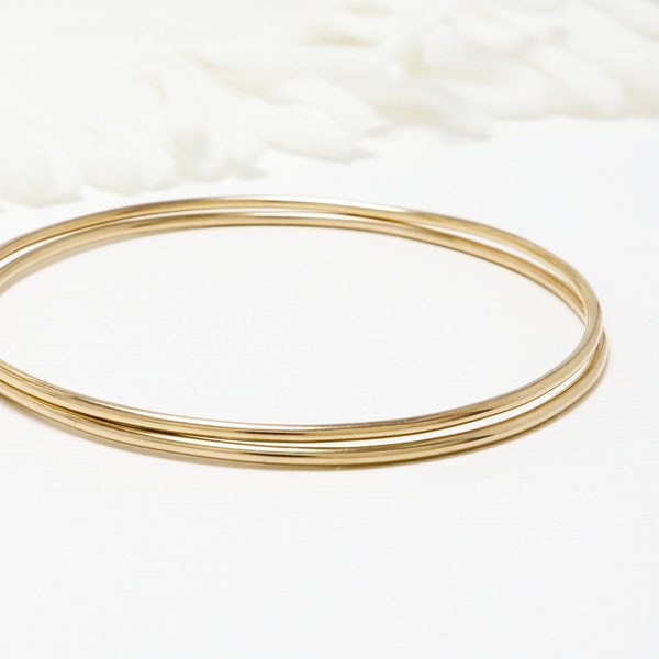 Thin Gold Bangle - Etsy Canada