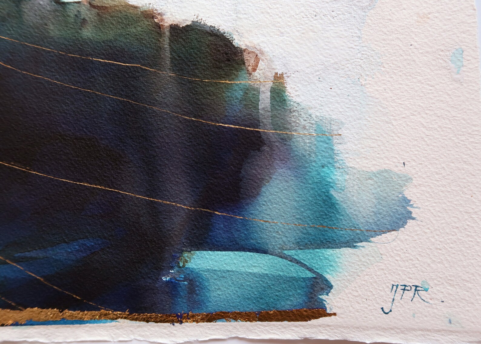 Original Signed Art Abstract Watercolour and Ink Painting - Etsy UK