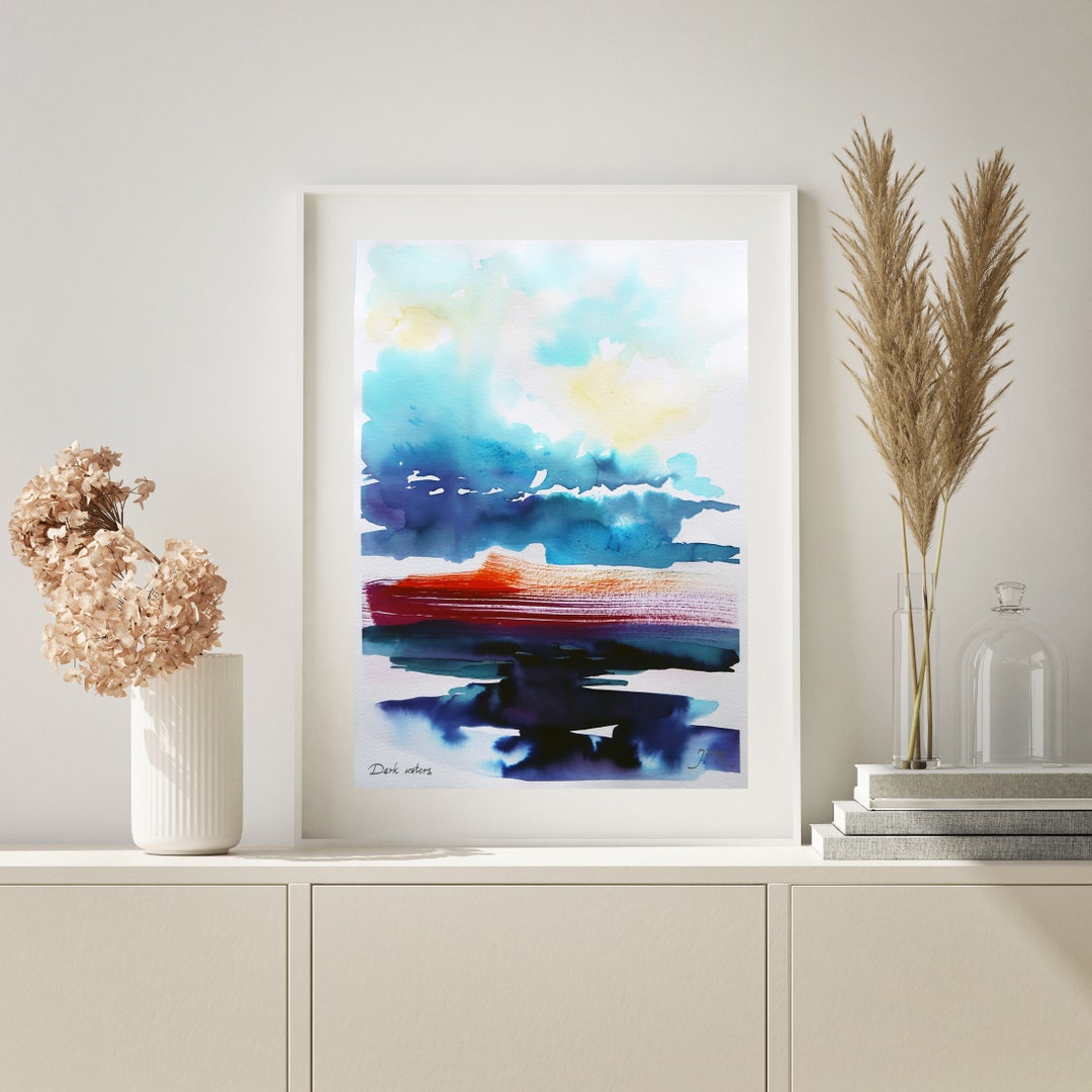 Original Signed Art Original Watercolour Abstract Painting - Etsy