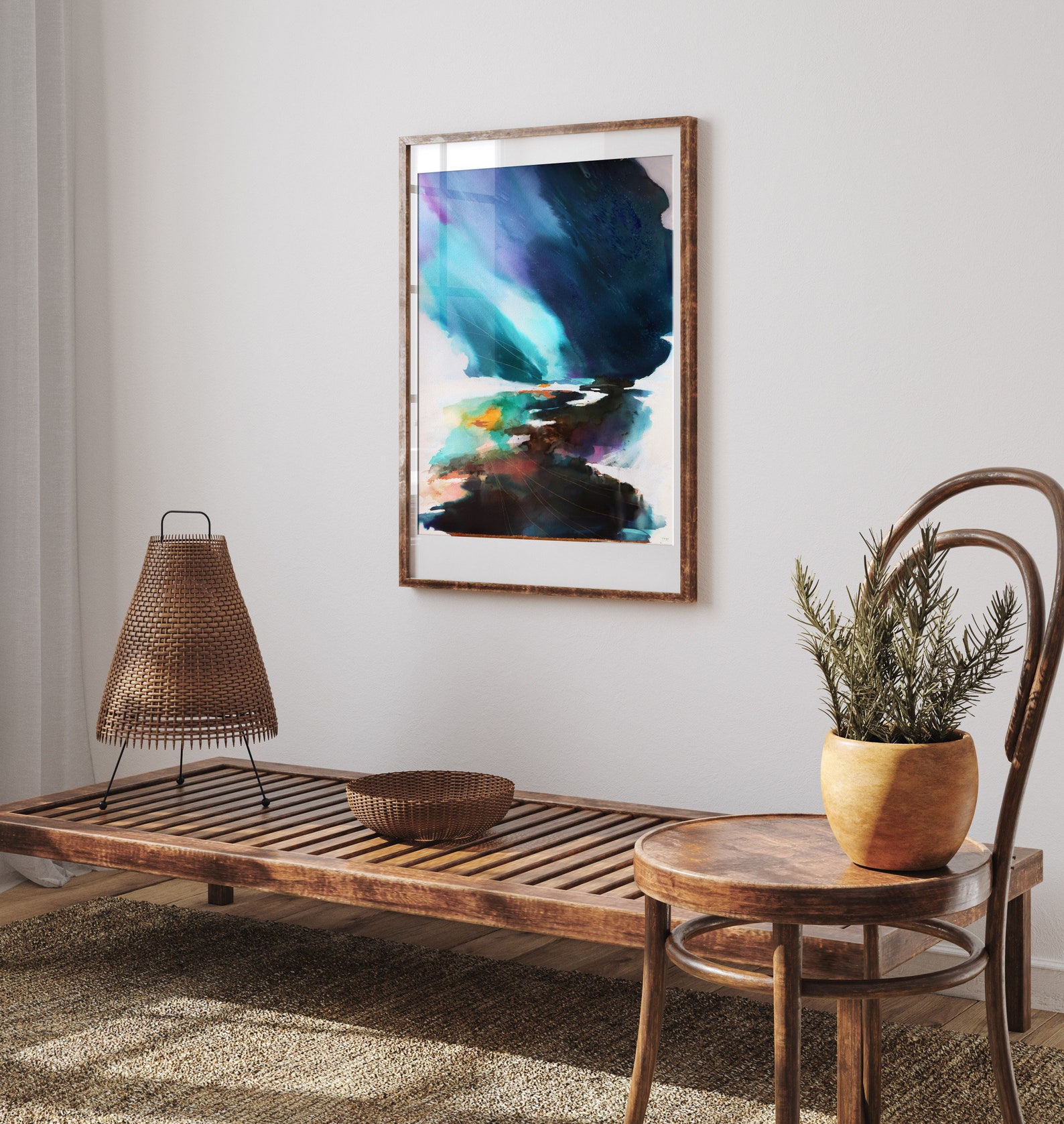 Original Signed Art Abstract Watercolour and Ink Painting - Etsy UK