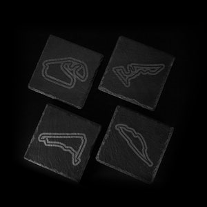 Formula 1 Race Track Map Slate Stone Coaster Set - Etsy