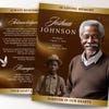 Elegant Brown Funeral Program Template: 8-page Obituary (canva, 11x8.5 ...