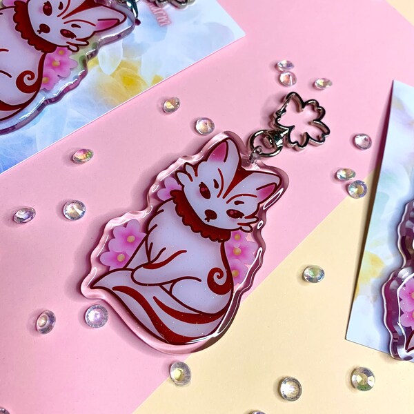 Cherry Blossom Kitsune - Etsy