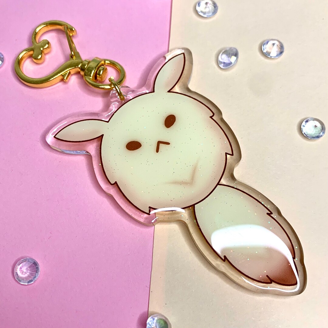 Dodoco Acrylic Charm Keychain Genshin Impact Glitter Clover Lucky ...