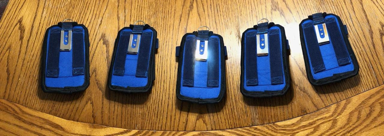 Plaid Scanner/phone Holder With Belt Clip, ID Holder, Elastic Pen ...