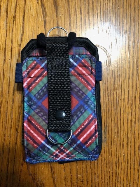 Plaid Scanner/phone Holder With Belt Clip, ID Holder, Elastic Pen ...