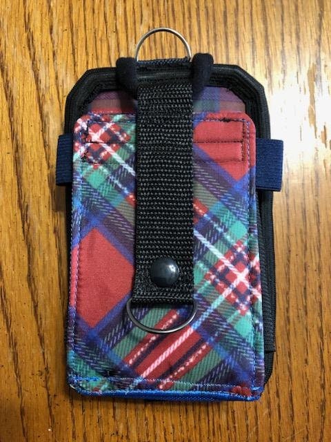 Plaid Scanner/phone Holder With Belt Clip, ID Holder, Elastic Pen ...
