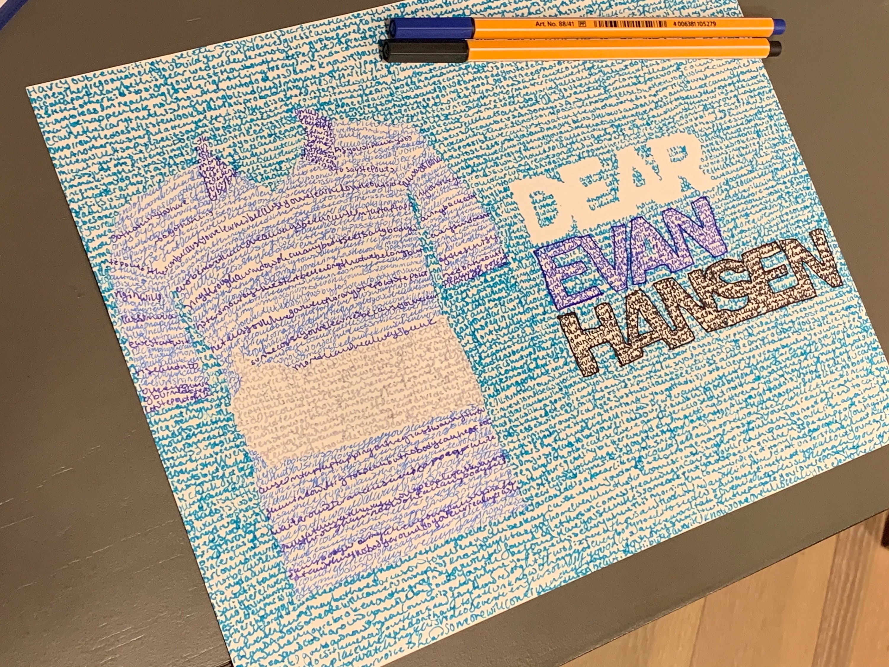 Dear Evan Hansen Handwritten Lyrics Prints - Etsy