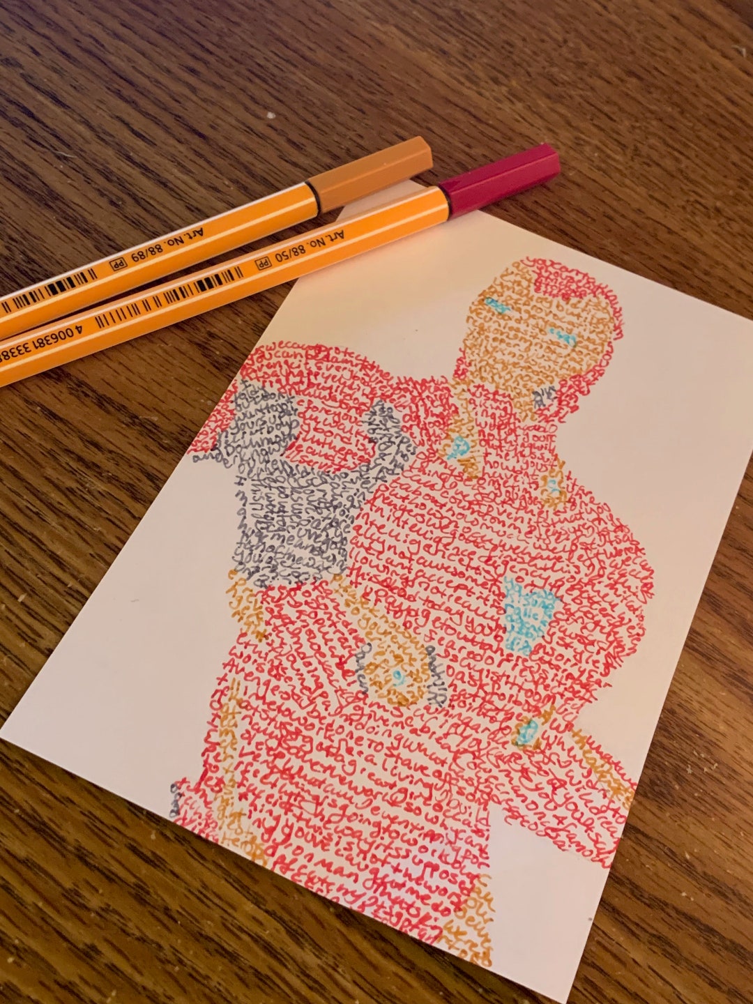 Iron Man Handwritten Prints - Etsy