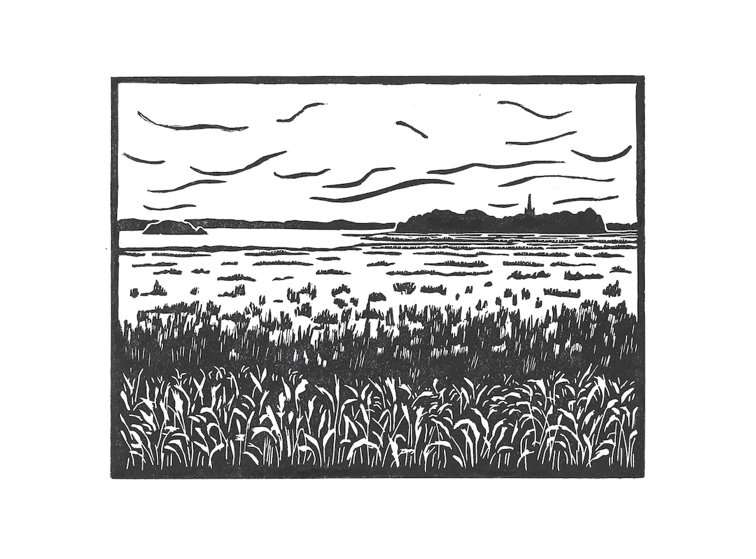 The Strand at Lough Beg | Linocut Seamus Heaney Homeplace Bellaghy ...