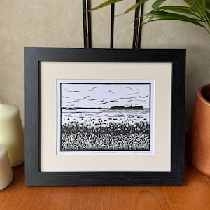 The Strand at Lough Beg | Linocut Seamus Heaney Homeplace Bellaghy ...