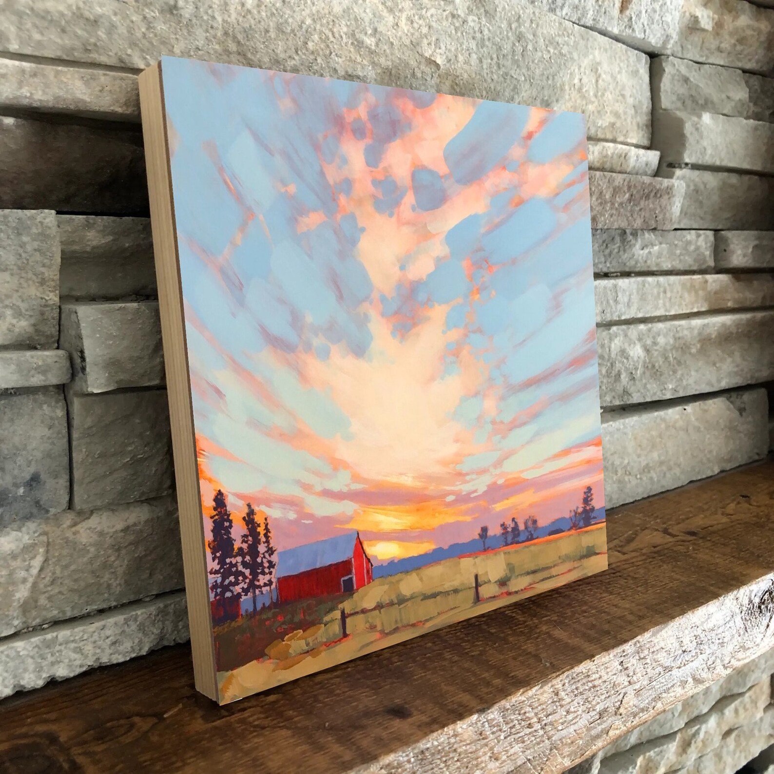 Delta Farmland | Square Landscape Mounted Print, Farmland Skies ...