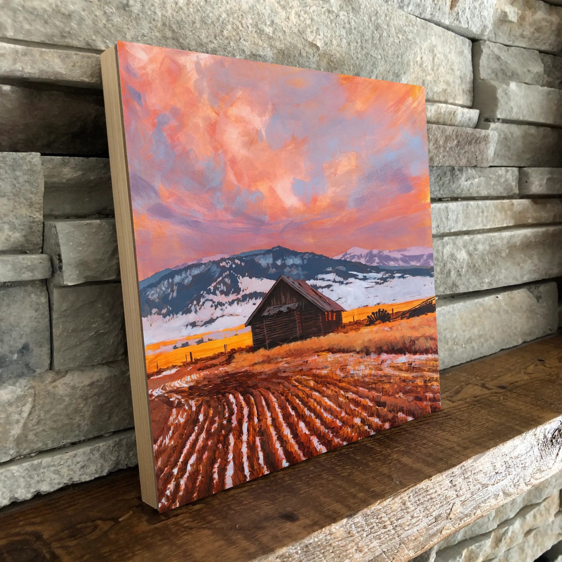 Helena Valley | Square Landscape Mounted Print, Plains Colorful ...