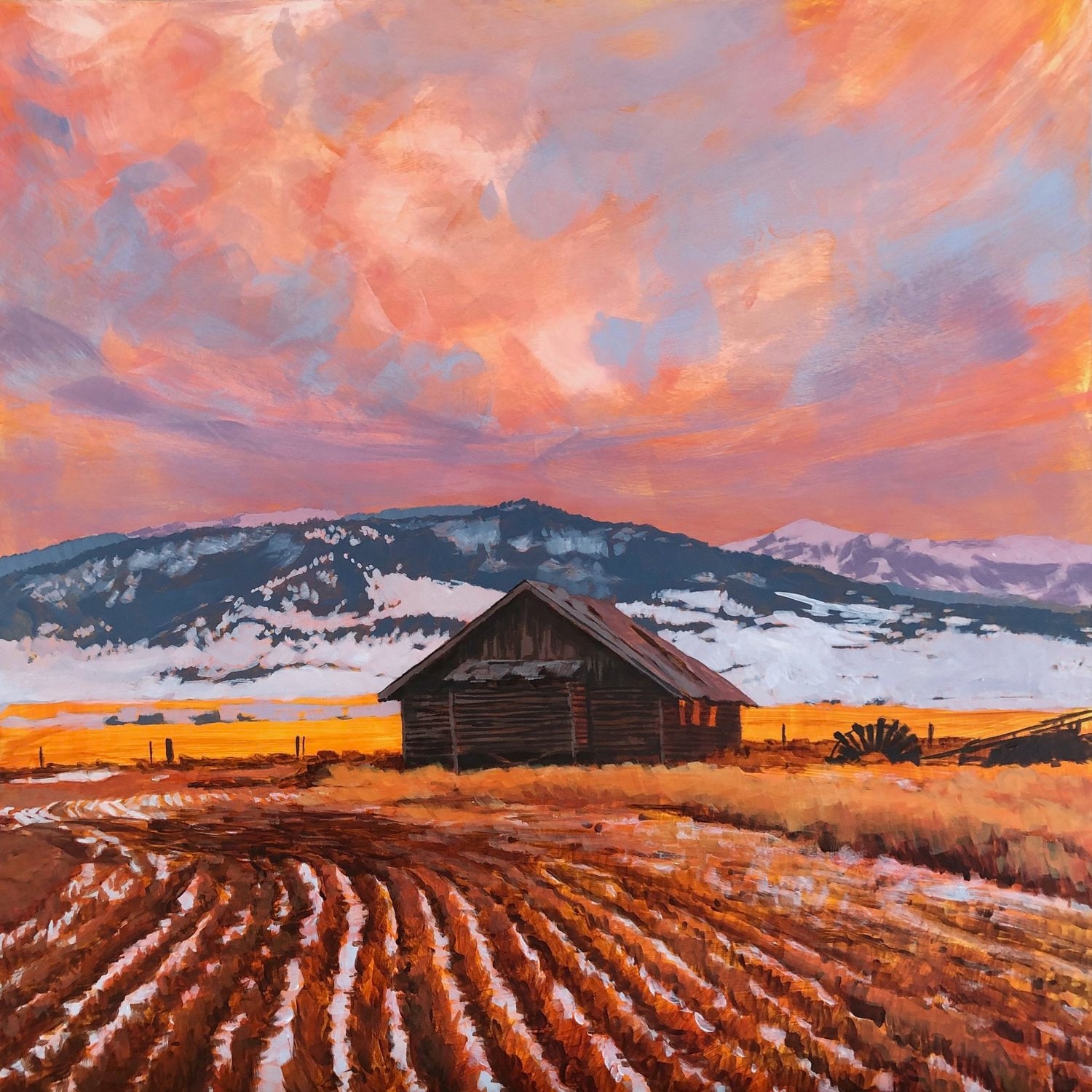 Helena Valley | Square Landscape Mounted Print, Plains Colorful ...