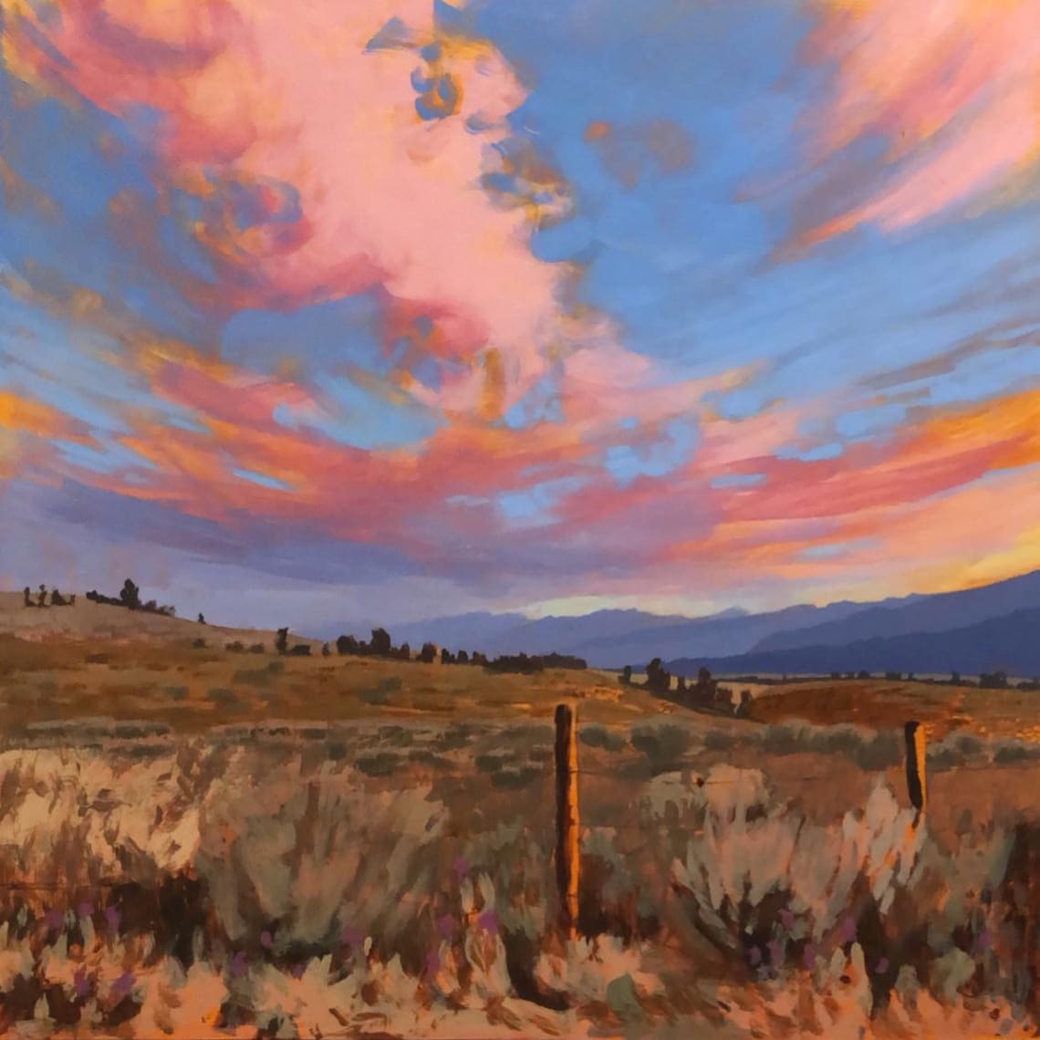 Bitterroot Valley | Square Landscape Mounted Print, Montana Prairie ...